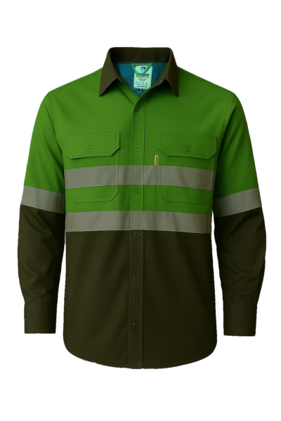 Titan Men's 100% Cotton Long Sleeve Vented Work Shirts - Titan Workwear