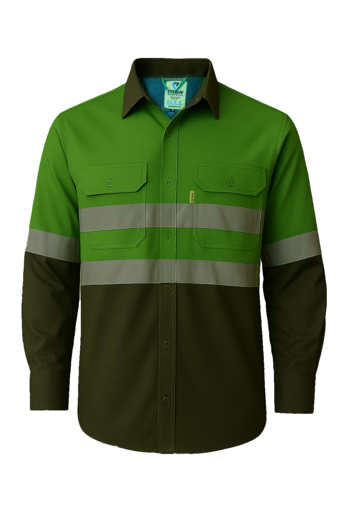 Titan Men's 100% Cotton Long Sleeve Vented Work Shirts - Titan Workwear